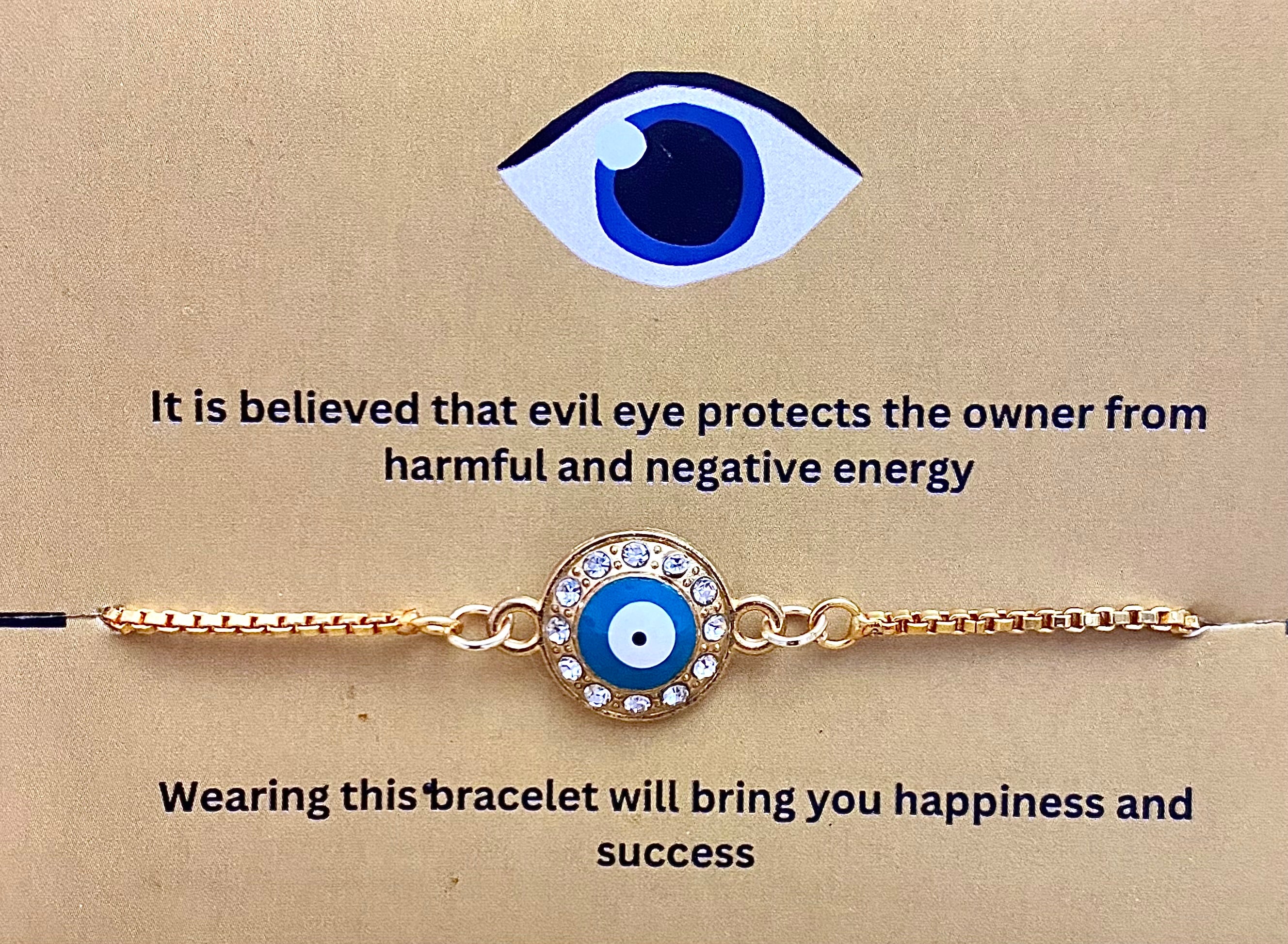 Affordable Blue Stone Studded Evil Eye Rakhi– Oralia India