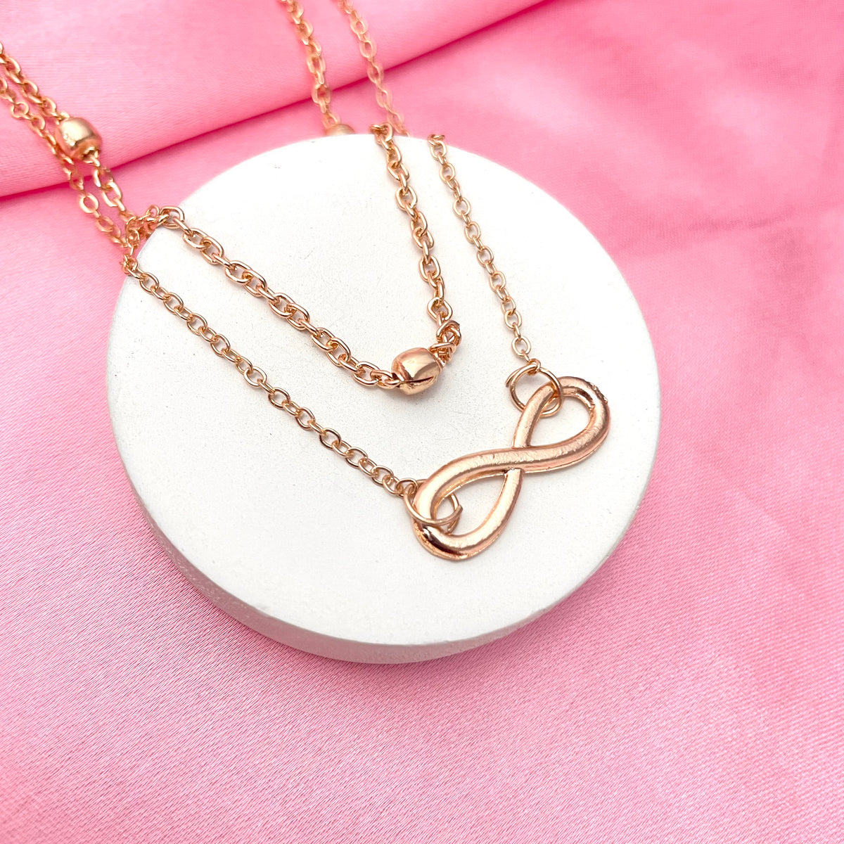 Oralia Layered Golden Infinity Necklace– Oralia India