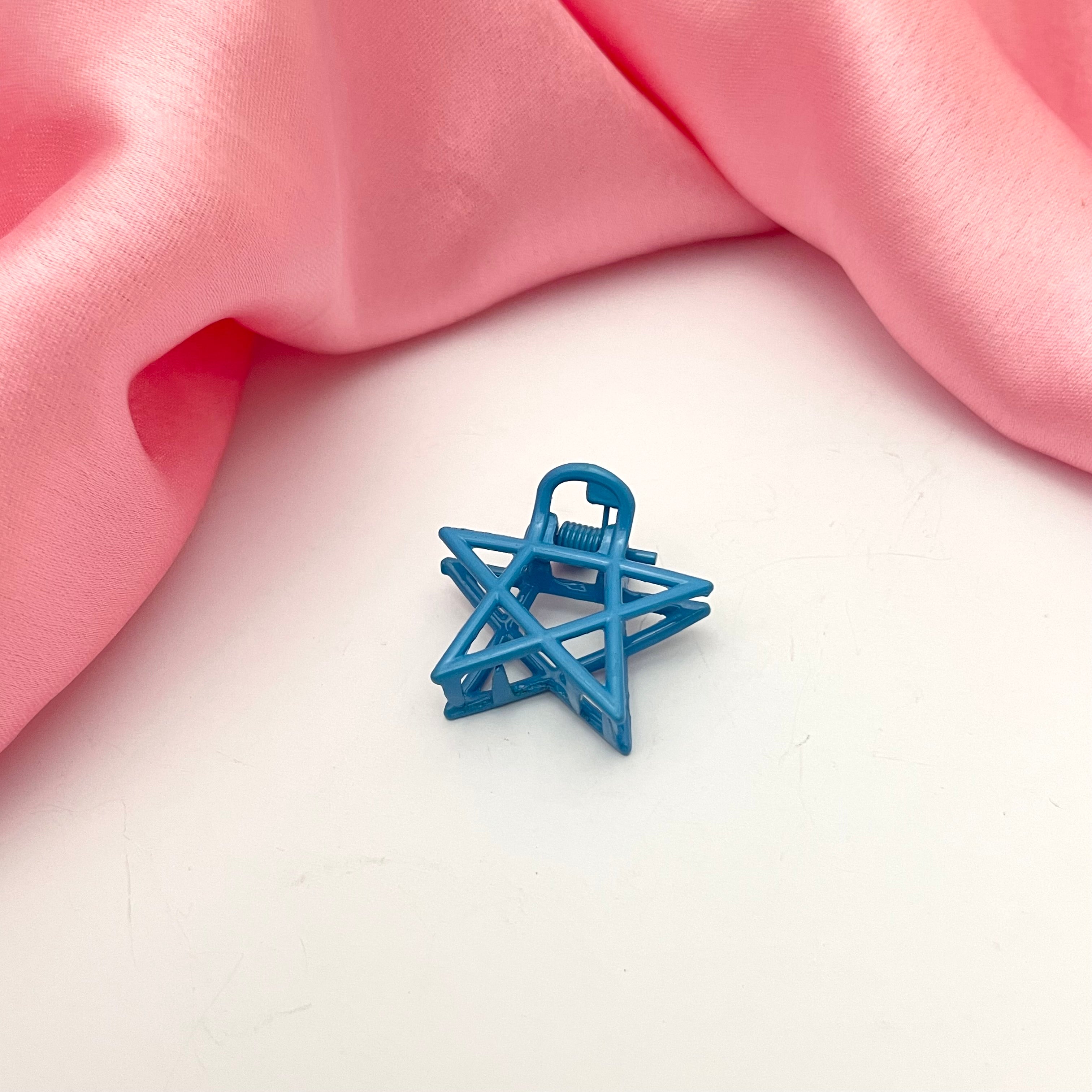 Oralia Blue Star Shaped Mini Metal Hair Clutcher– Oralia India