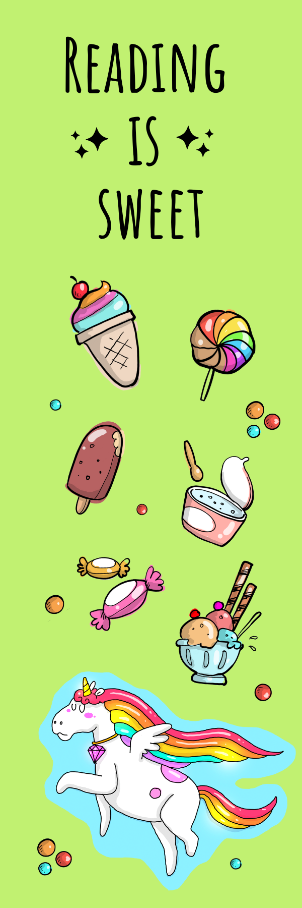 Reading is Sweet (Bookmark)– Oralia India